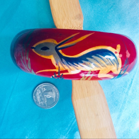 Vintage | Jewelry | Bunny Rabbit Bracelet Wood Folk Art Ooak Artisan ...